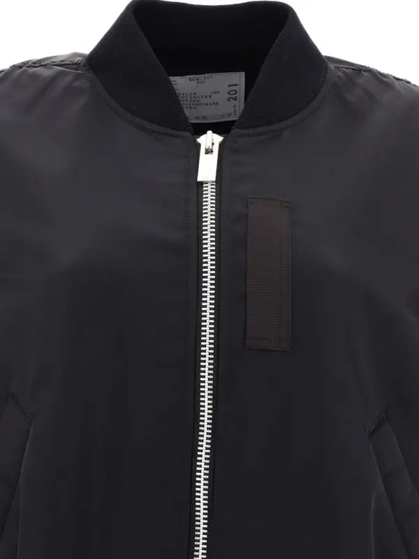 Sacai Baseball-collar Zip-up Bomber Jacket