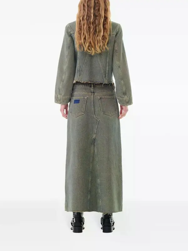 GANNI Long Denim Skirt