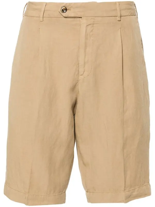 PT TORINO Pleated Bermuda Shorts