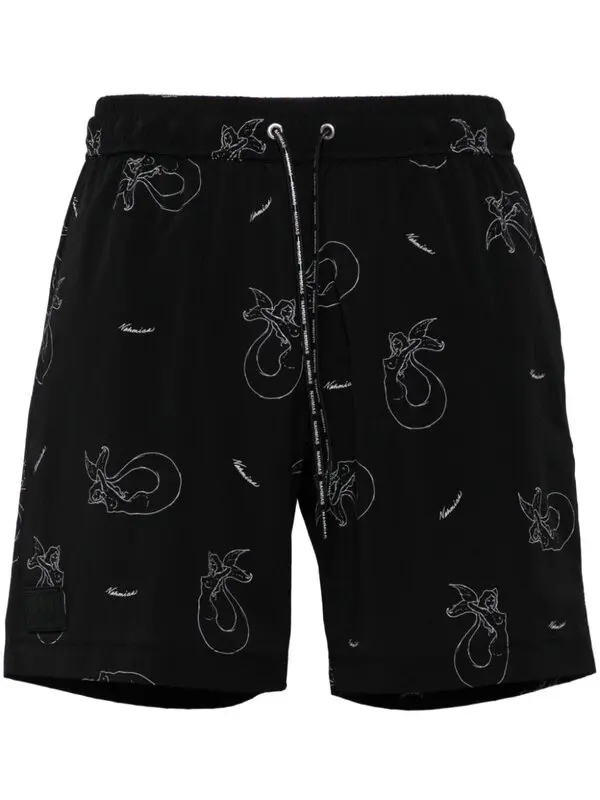 NAHMIAS Waistband Swim Shorts - Black