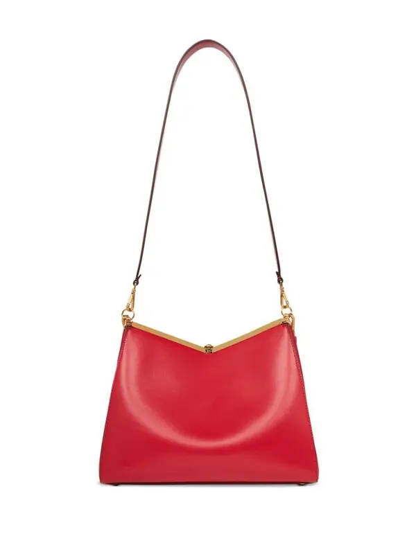 Etro Vela Leather Shoulder Bag - Red