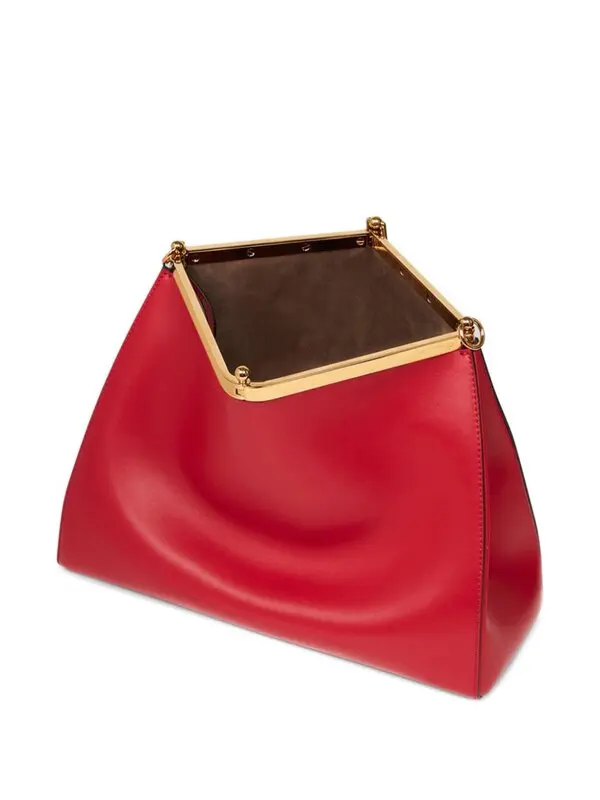 Etro Vela Leather Shoulder Bag - Red