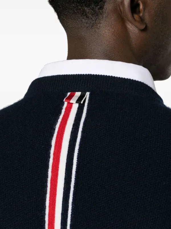 Thom Browne Rwb Stripe Wool Jumper