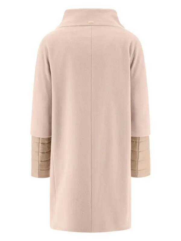 Herno Virgin Wool Zip-up Coat - Neutrals