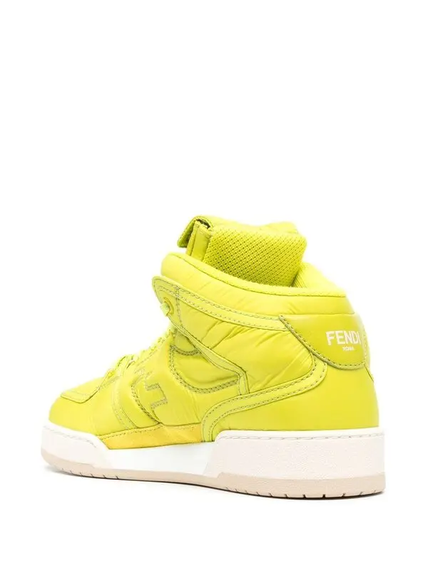 Fendi Ff Logo-embroidered High-top Sneakers