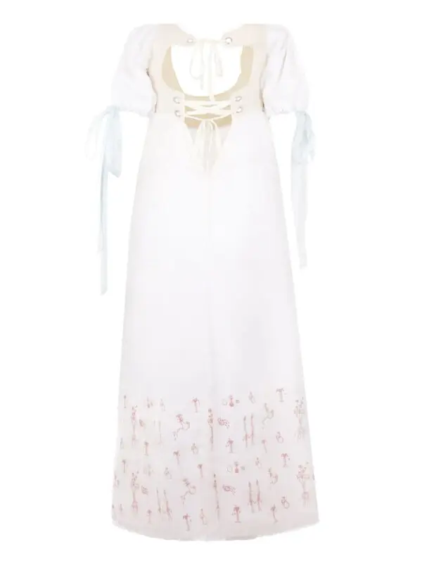 RABBIT Yuyan Sheer Midi Dress