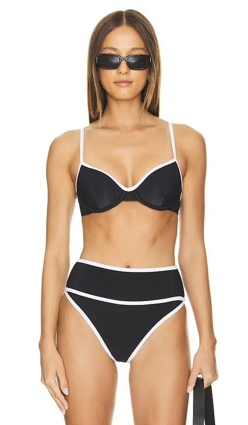 Beach Riot Kori Top - Black & White