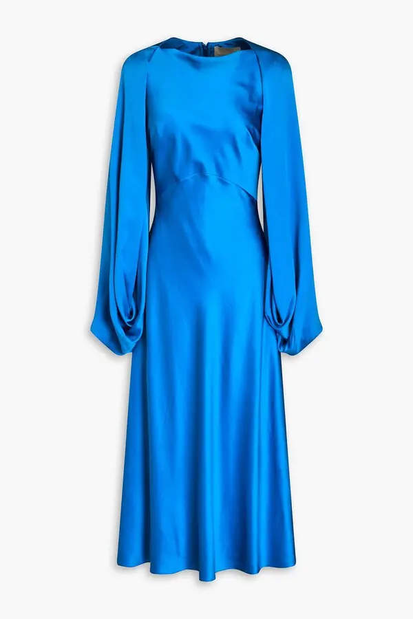 ROKSANDA Koda Cape-effect Silk-satin Midi Dress
