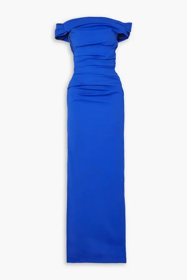 Maticevski Assertion Off-the-shoulder Gown - Bright Blue