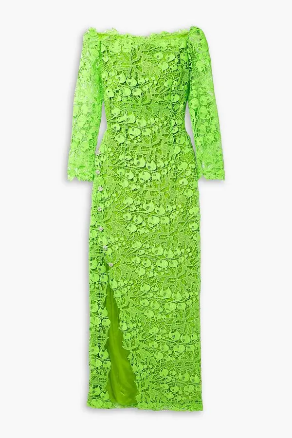 aya muse dress green Aya Muse Green Kora Off Shoulder Maxi Dress main image 0
