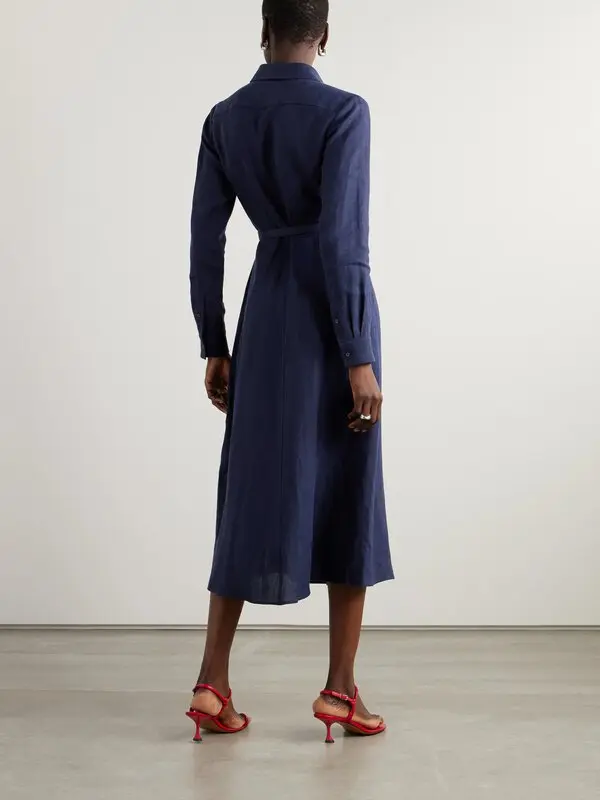 knee length dresses for ladies KJP Women's Blue Hydrangea Ruffle Dress – Kiel James Patrick main image 0