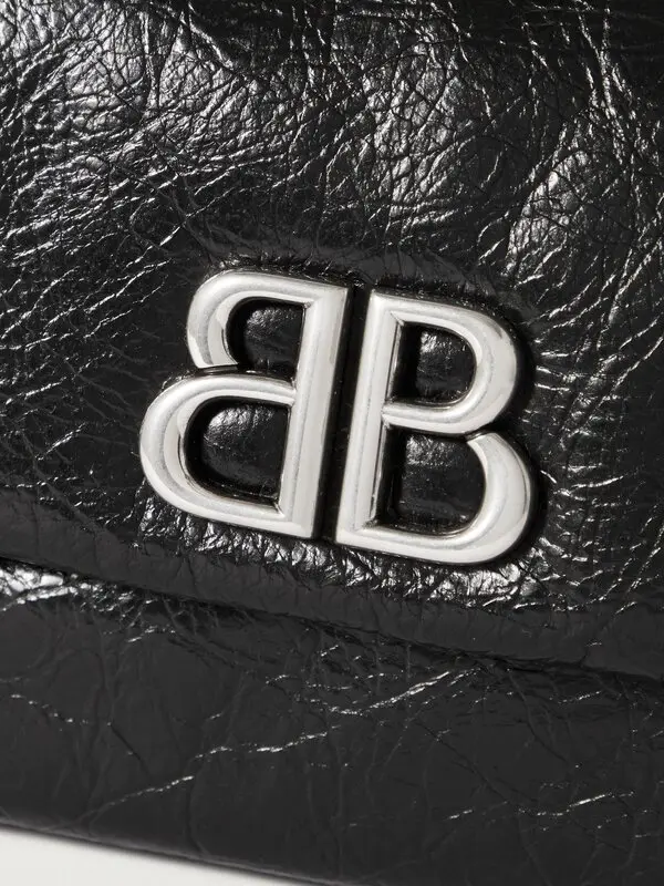Balenciaga Monaco Mini Textured-leather Shoulder Bag