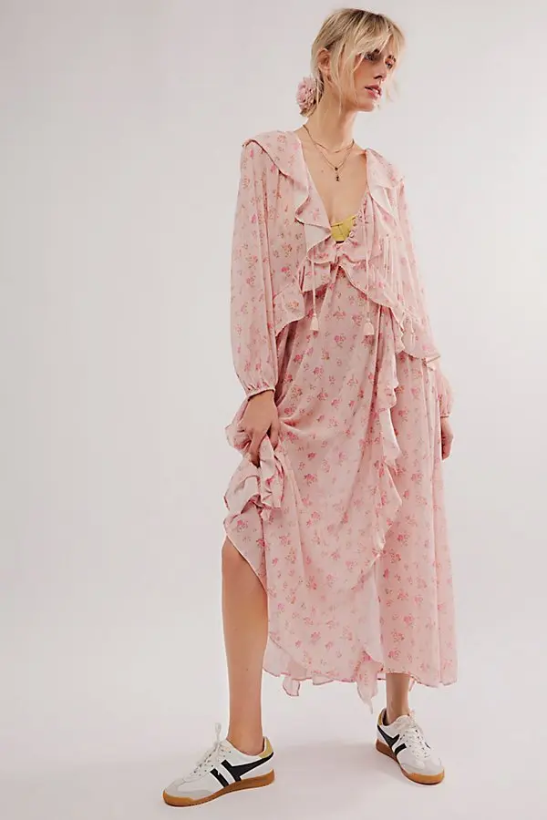 Spell Fleur Gown Dress - Pink Champagne | Editorialist