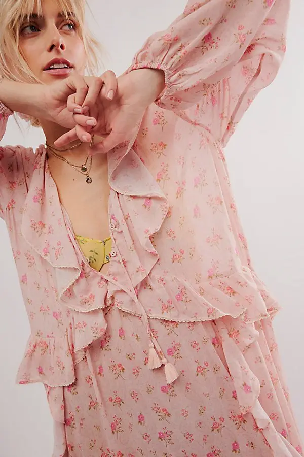 Spell Fleur Gown Dress - Pink Champagne | Editorialist