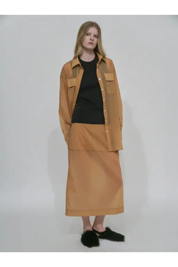 Rosetta Getty Oversized Cargo Shirt - Orange