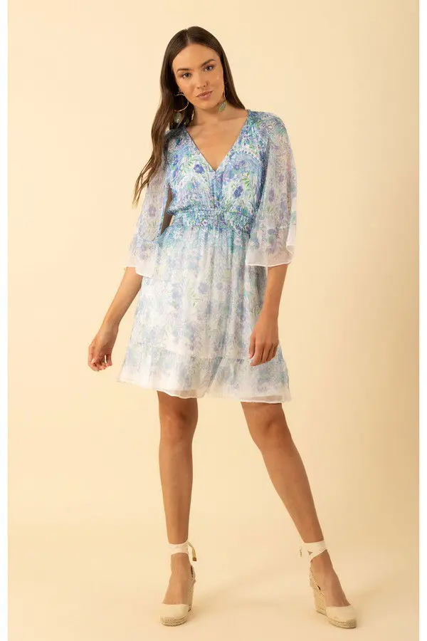 Hale Bob Baylee Chiffon Dress - Blue