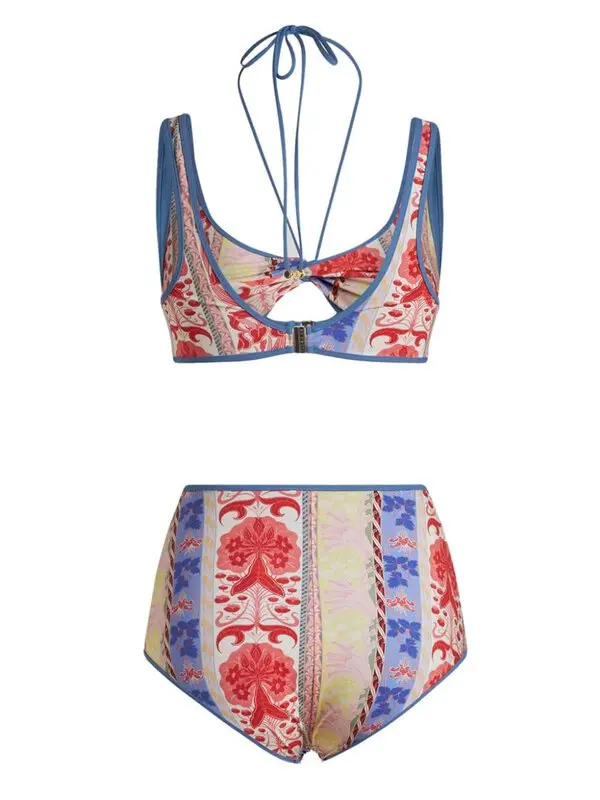 Etro Graphic-print Twisted Bikini Set