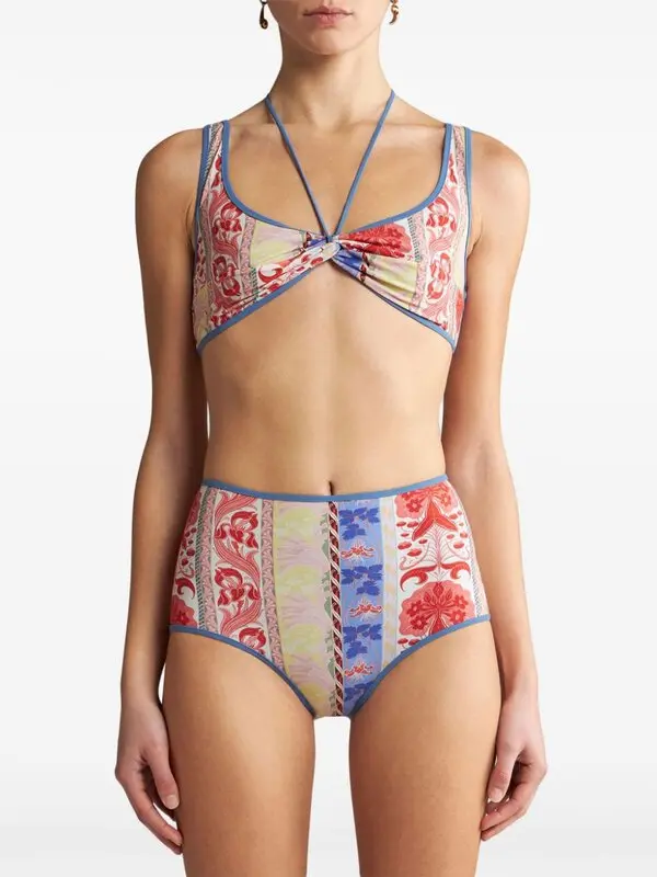 Etro Graphic-print Twisted Bikini Set