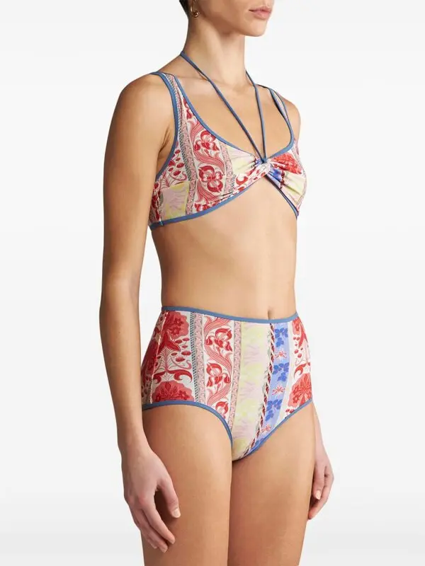 Etro Graphic-print Twisted Bikini Set