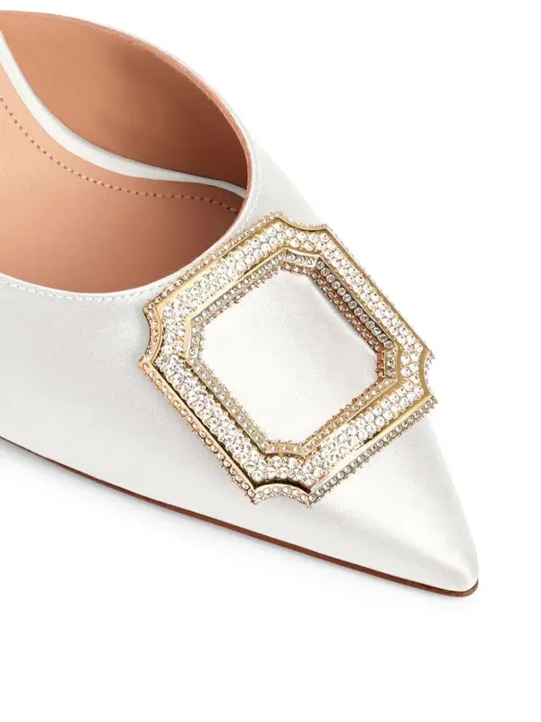 MALONE SOULIERS Mona 70mm Leather Mules - White