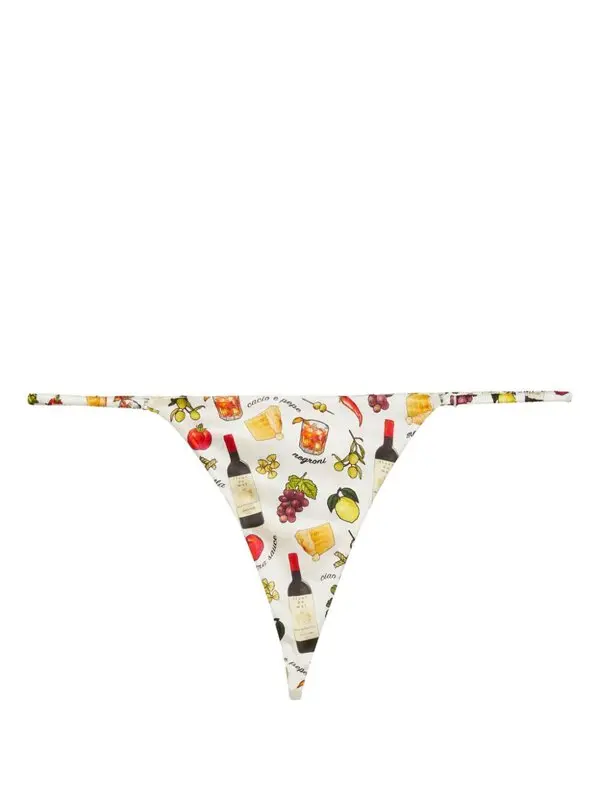FLEUR DU MAL Luxe V-string - White