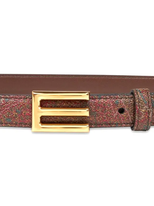 Etro Paisley-print Reversible Leather Belt