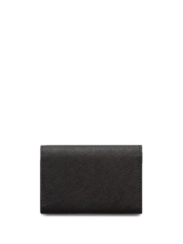Prada Triangle-logo Leather Cardholder - Black