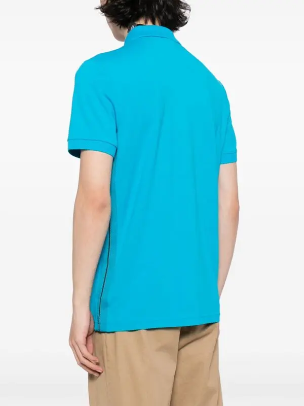 BOSS Logo-appliqué Short-sleeve Polo Shirt - Blue
