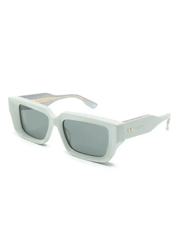 Gucci Logo-debossed Sunglasses - Green