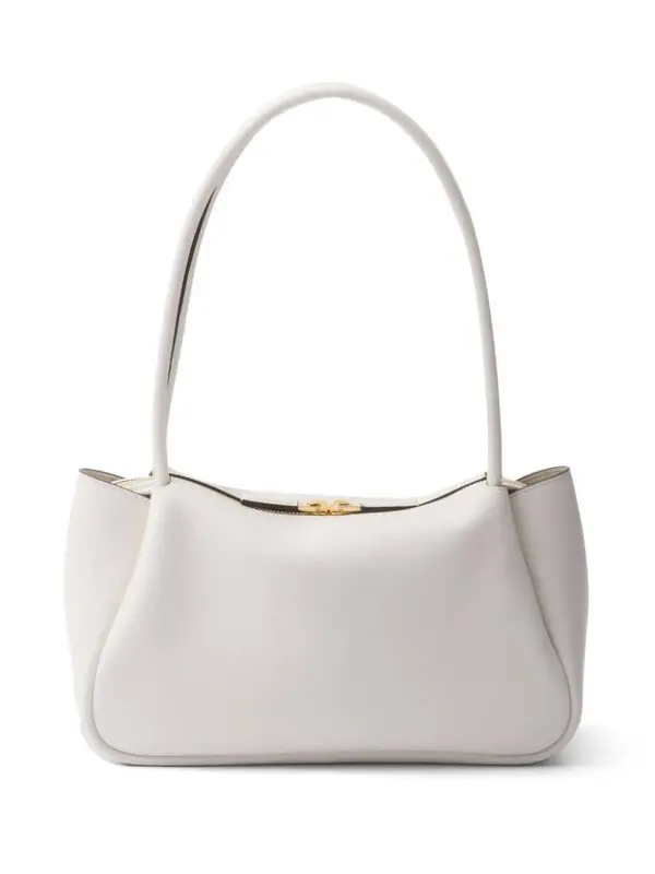 Prada Darling Medium Leather Shoulder Bag - White