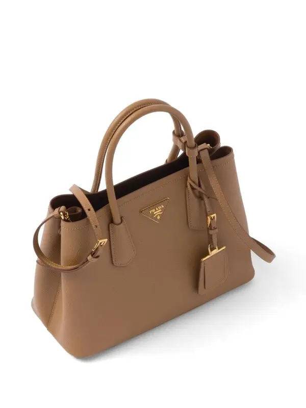 Prada Saffiano Leather Tote Bag - Brown