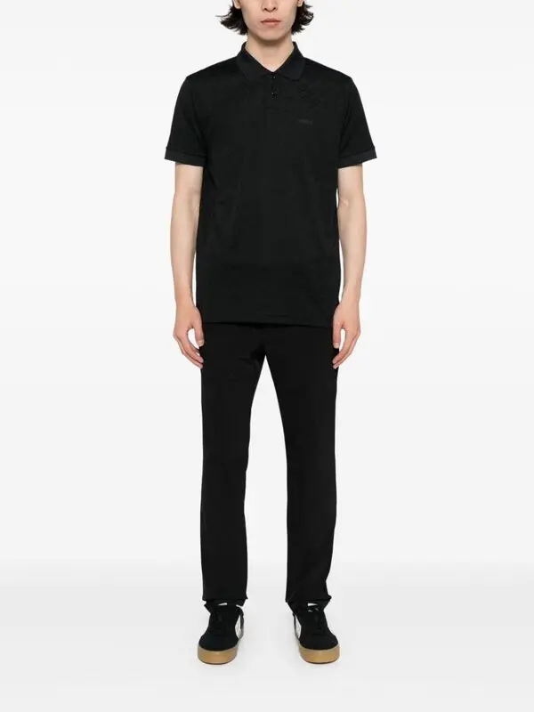 BOSS Logo-print Monogram-pattern Polo Shirt