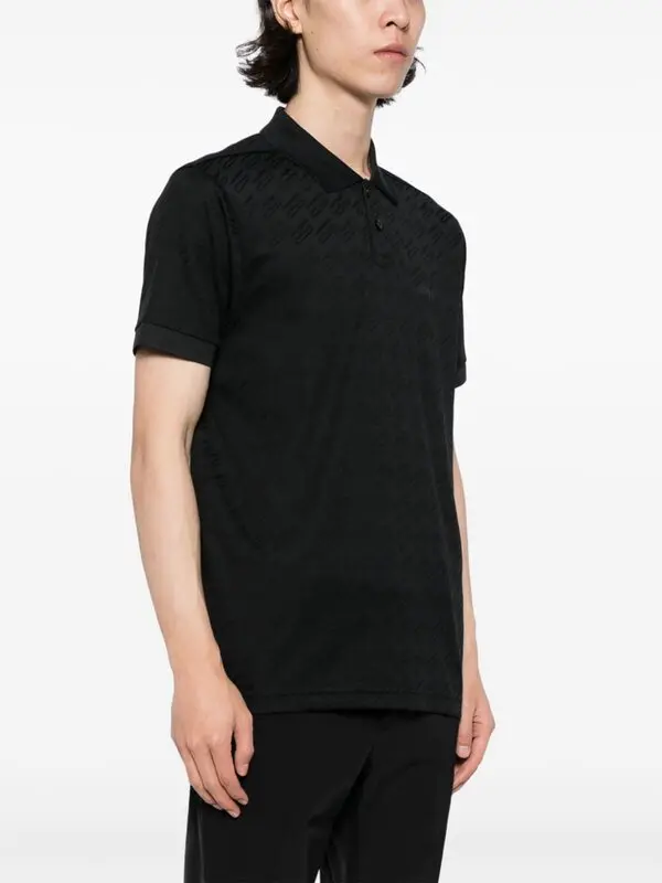 BOSS Logo-print Monogram-pattern Polo Shirt