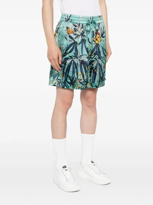 NAHMIAS Botanical Silk-blend Shorts