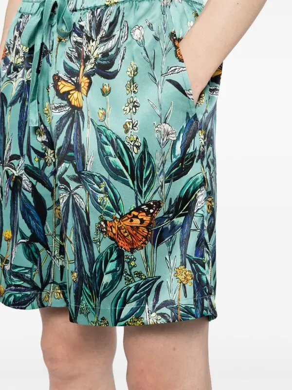 NAHMIAS Botanical Silk-blend Shorts