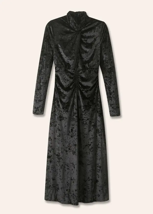 Me+Em Crushed Velour Fit And Flare Maxi Dress In Black - 70% Off |  Editorialist