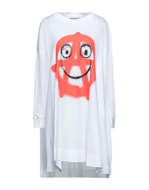 Moschino Cotton T-shirt Mini Dress - White