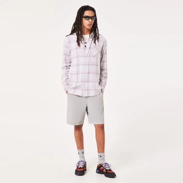 Oakley Podium Plaid Ls Flannel - Lunar Rock,toadstool Check