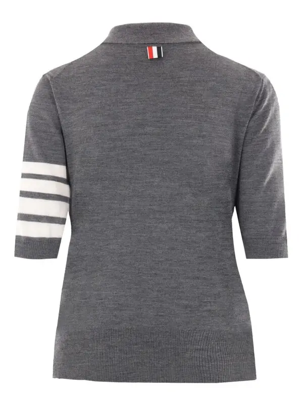 Thom Browne Short-sleeve Polo Shirt - Grey
