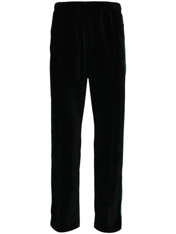 Needles Logo-embroidered Velour Track Pants - Black