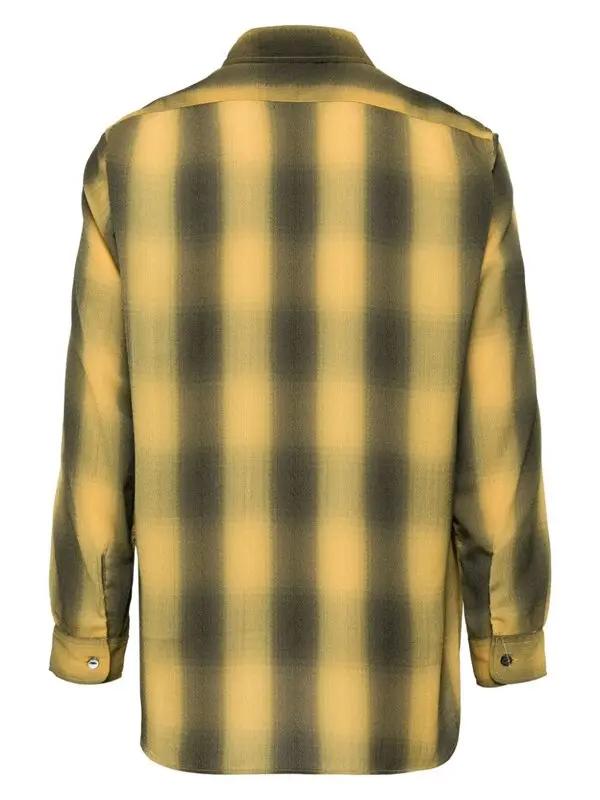 Needles Plaid Check-print Long-sleeve Shirt - Yellow