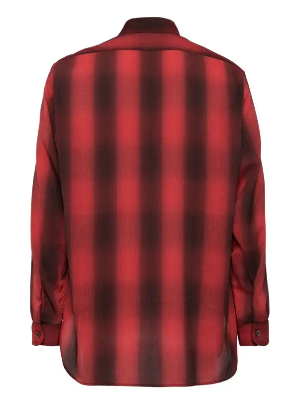 Needles Plaid Check-print Long-sleeve Shirt - Red