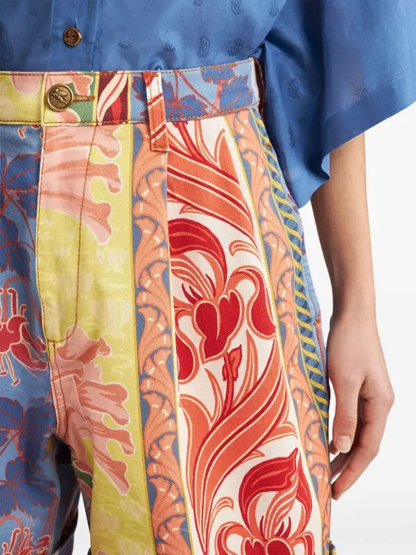 Etro Graphic-print Twill Shorts