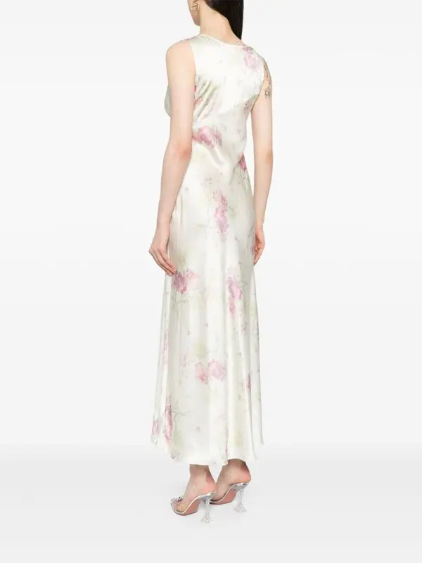 LoveShackFancy Suniva Silk Maxi Slip Dress