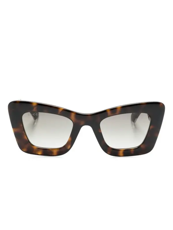 Gucci Tortoiseshell Cat-eye Sunglasses - Brown