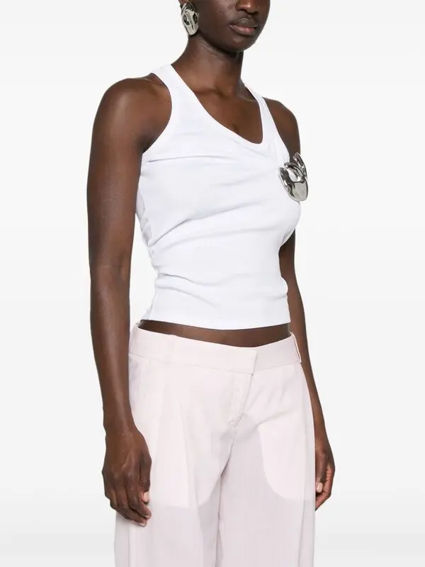 Coperni Emoji Cotton Tank Top - White