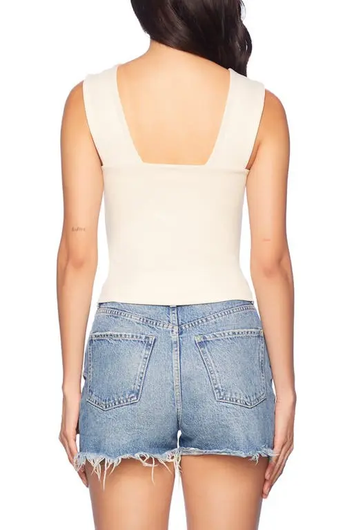 Susana Monaco Cutout Tank Top - Blanched Almond