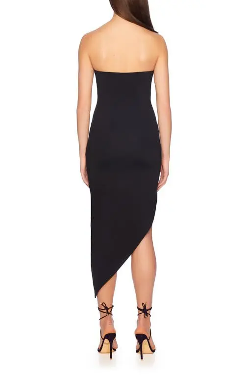 Susana Monaco Asymmetric Strapless Dress - Black
