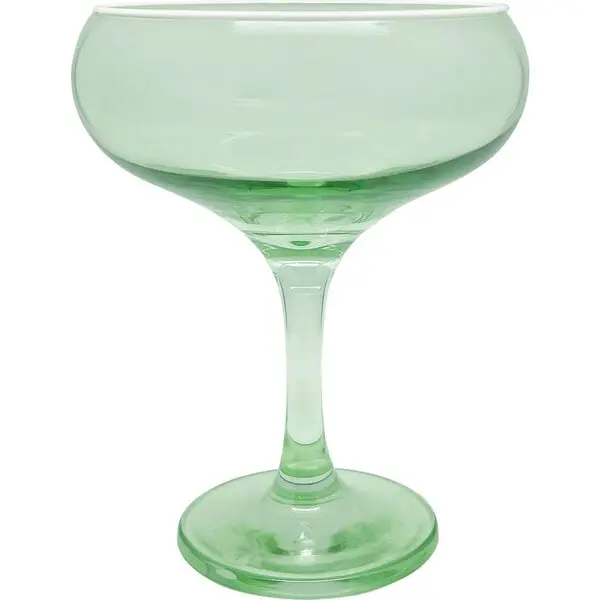 MARIPOSA Fine Line Set Of 4 Coupe Glasses - Green