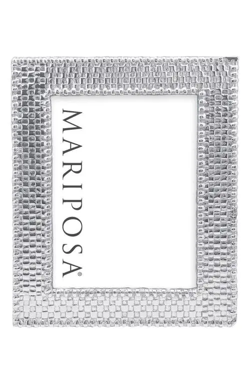 MARIPOSA Basket Weave Recycled Aluminum Picture Frame - Silver